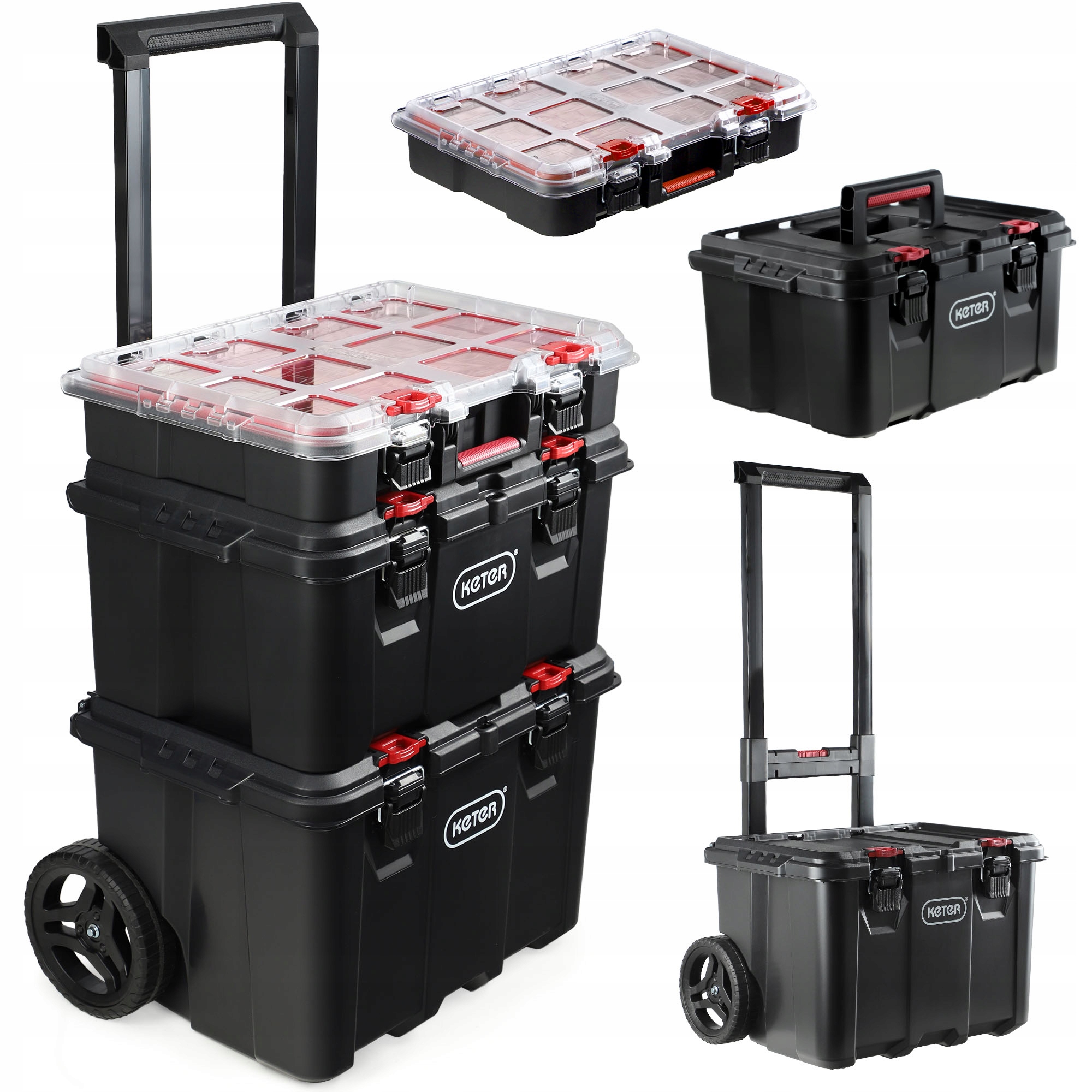 KETER BOX NA NÁŘADÍ NA KOLEČKÁCH SADA 150L za 3224.00CZK - Allegro