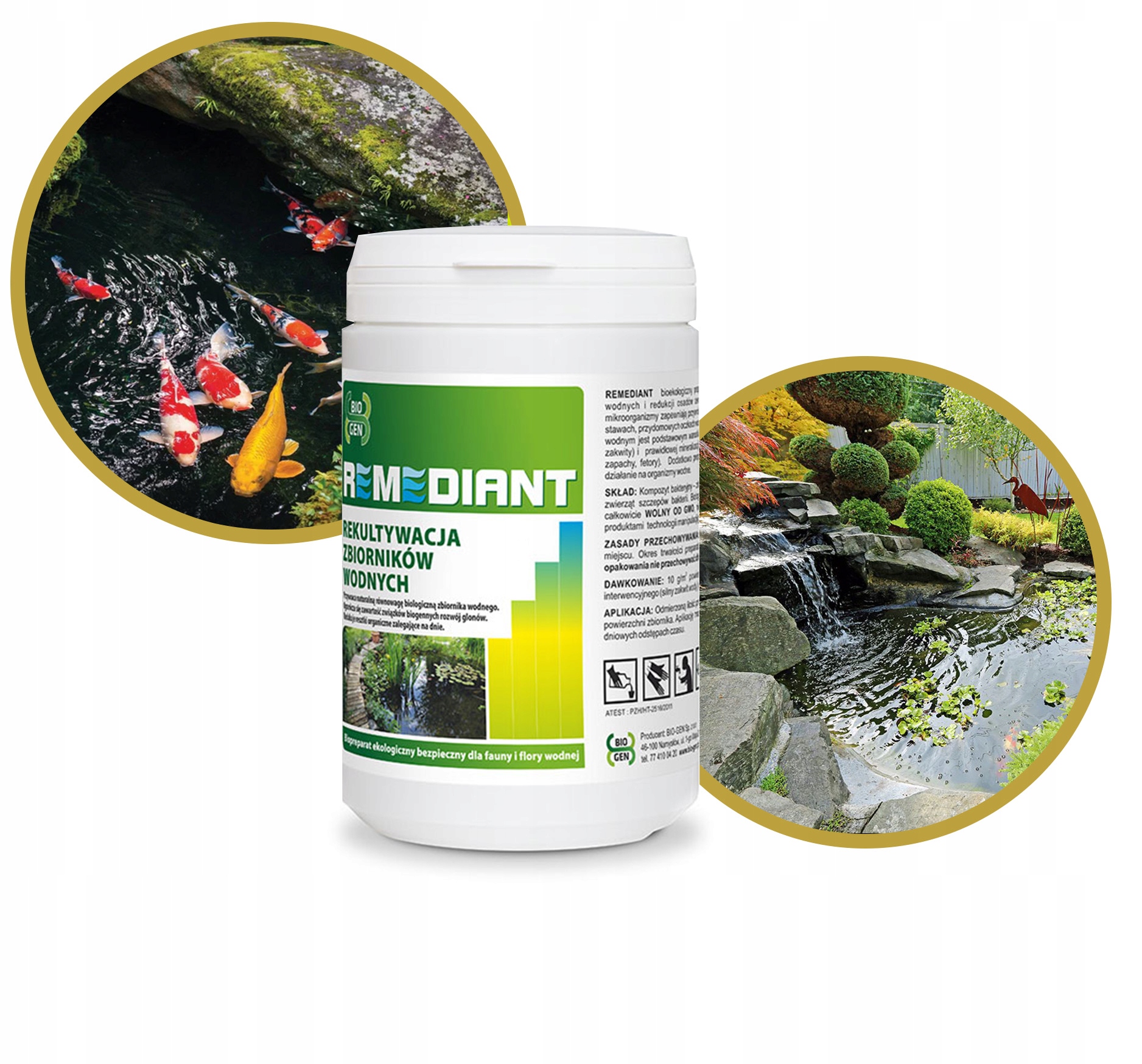 Biopreparat do oczyszczania zbiorników wodnych Bio-Gen Remediant 1 kg ...