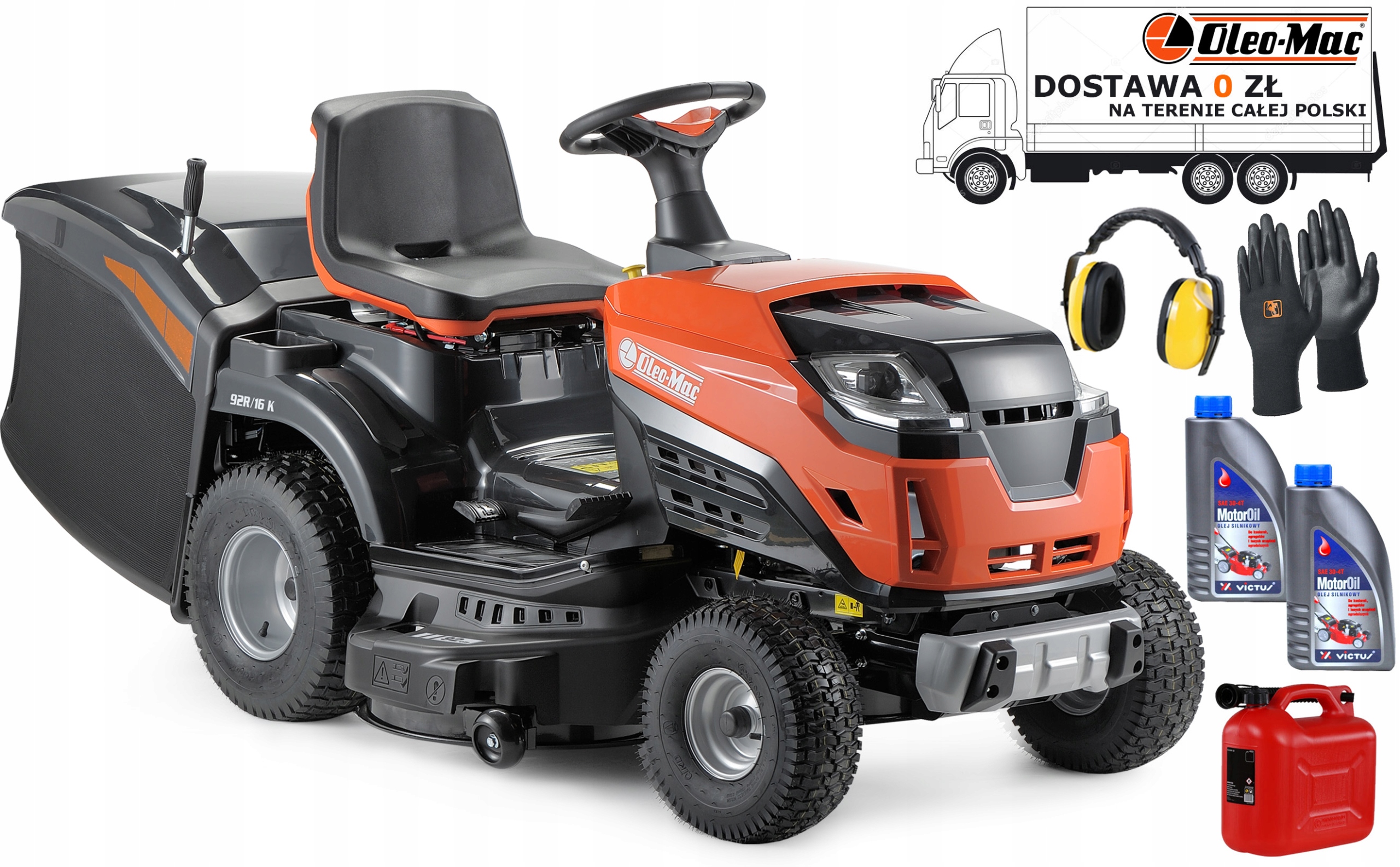 TRAKTOREK OGRODOWY KOSIARKA SAMOJEZDNA OLEO-MAC OM 92R/16 K 92CM 16KM ...