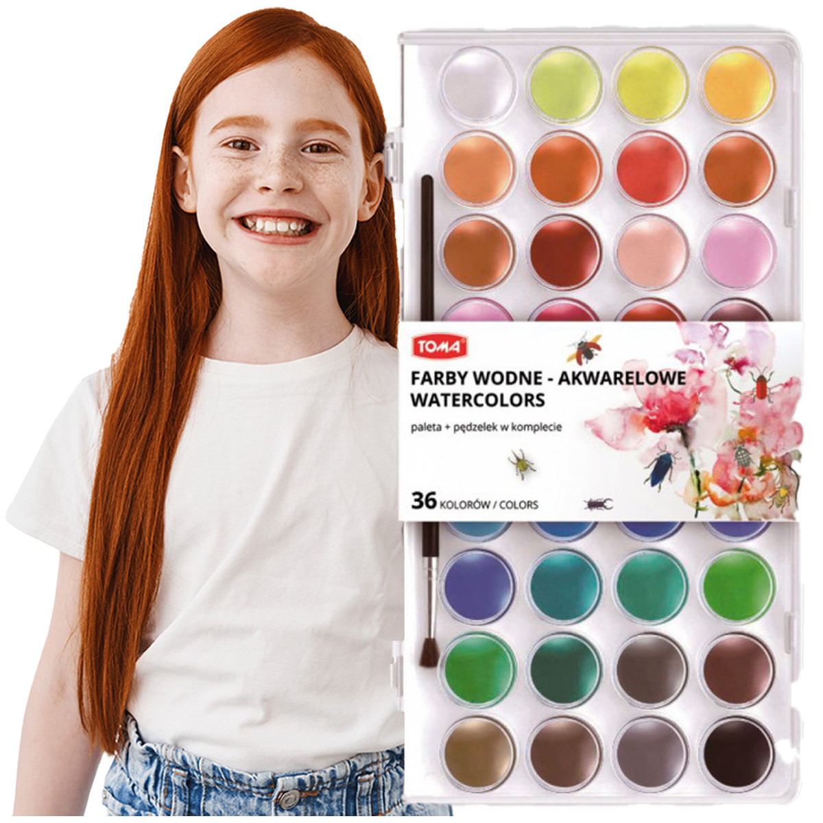 FARBY AKWARELOWE WODNE KRYJĄCE KOLORY BEZPIECZNE (5901133730039) • Cena ...