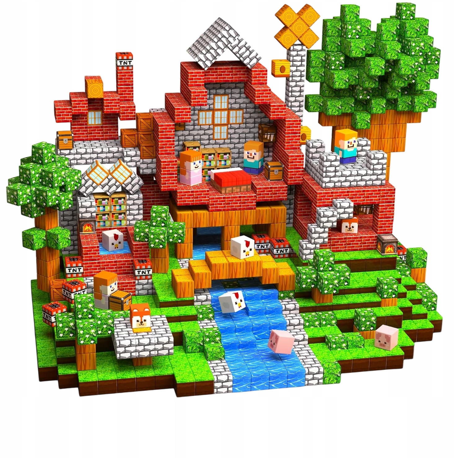 Minecraft Magnetická Stavebnice - Nízká cena na Allegro