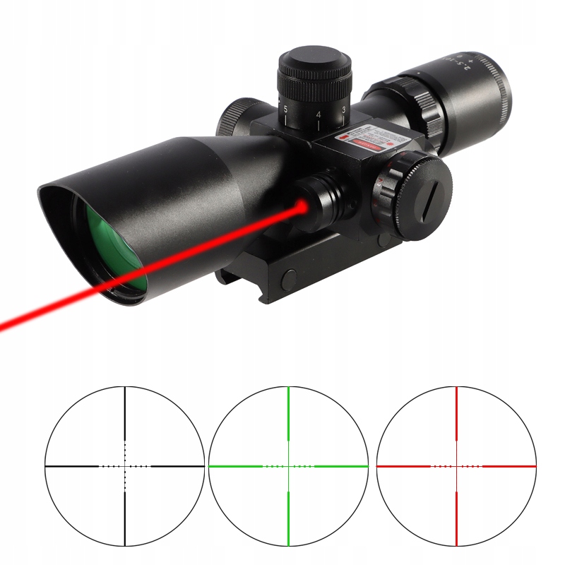 2.5-10X40 ZINTEGROWANY CZERWONY CELOWNIK LASEROWY - 793189579053 - 17233885137 - Allegro