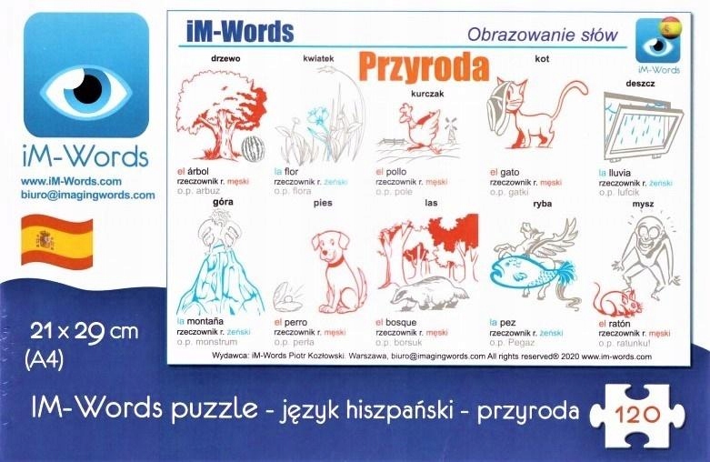 Puzzle 120 el. HISZPAŃSKI Przyroda iM-Words Praca zbiorowa (12769534078 ...