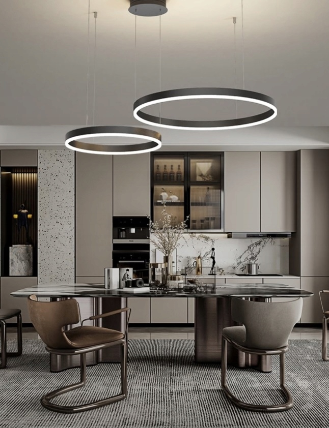 LAMPA LED RING CZARNA LAMPA WISZĄCA LED + Pilot (5905476255532) • Cena ...