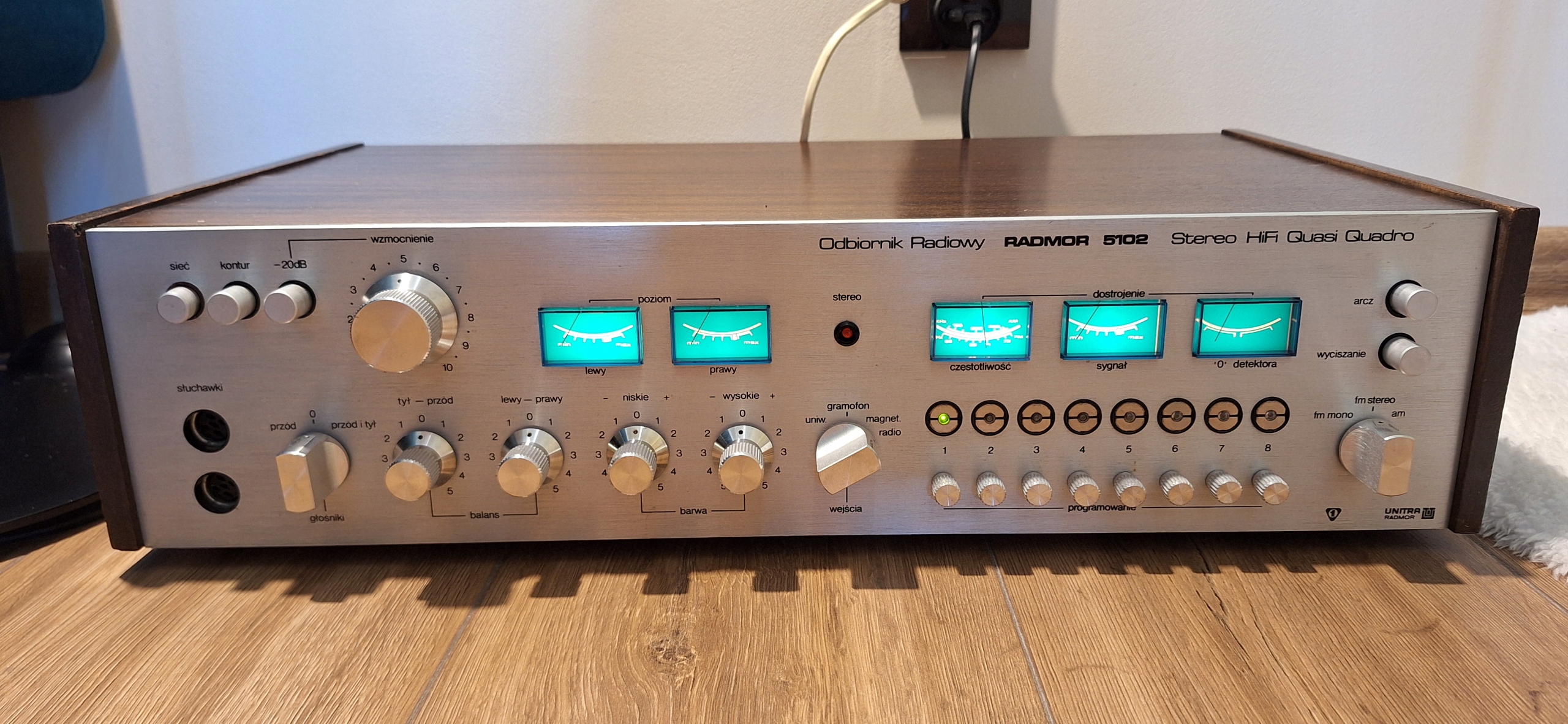 Amplituner RADMOR 5102 ! SREBRNY! BDB Stan 80 R ! PRZESTROJONY! Okazja ...