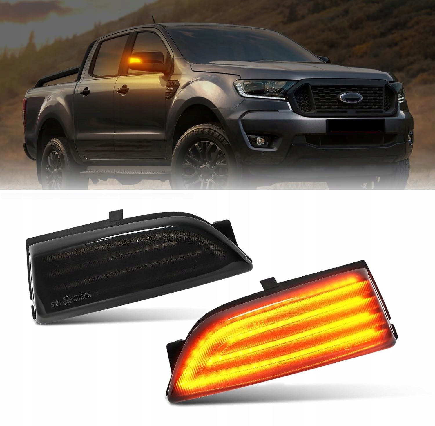 LED STATICKÉ SMĚROVKY FORD Ranger T6 Raptor Ranger Lariat za 862.00CZK ...