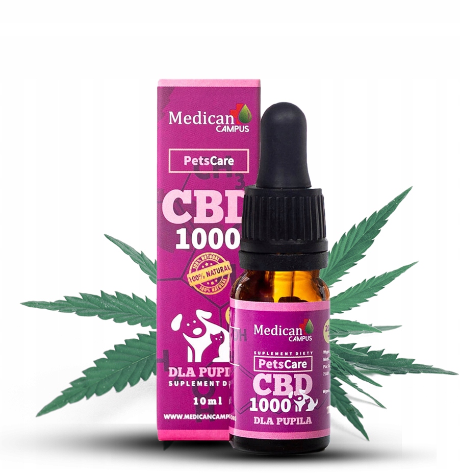 Olejek konopny CBD 1000 dla psa kota na ból stres (5904647701007 ... Olejek konopny CBD 1000 dla psa kota na ból stres (5904647701007 ...
