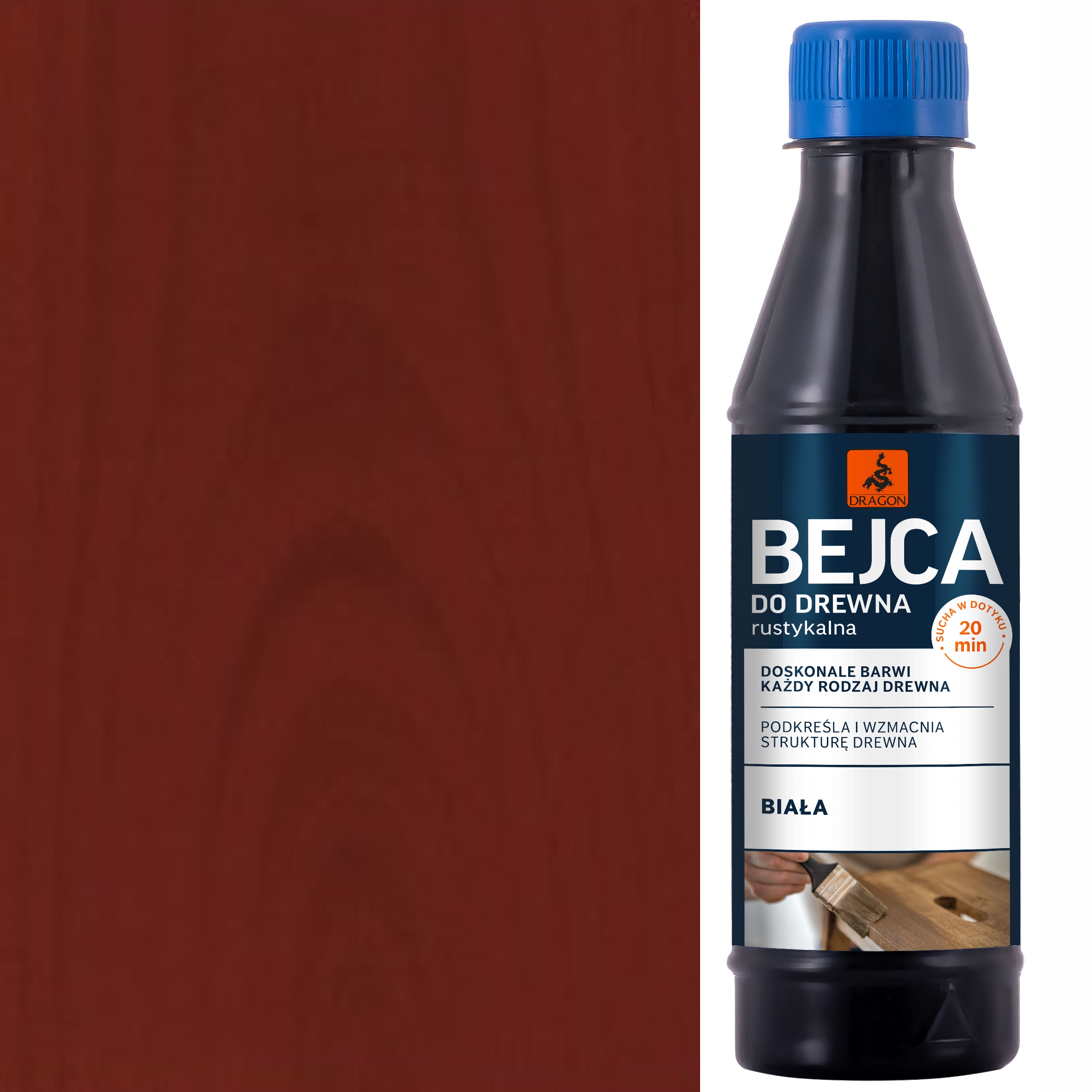 DRAGON BEJCA DO DREWNA RUSTYKALNA 0,2 L MAHOŃ • 7,33 zł • Bejce ...