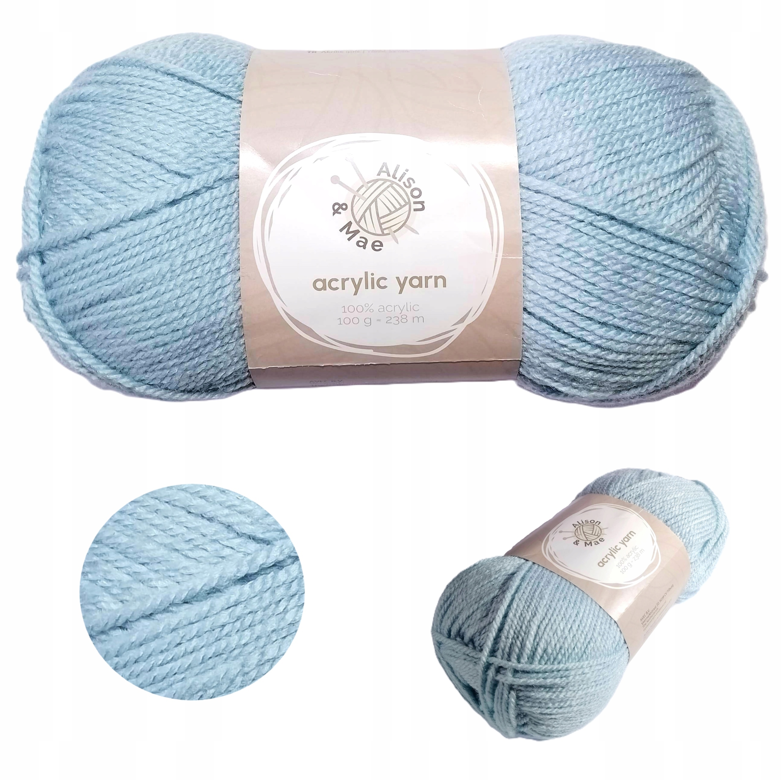 ZÖLD-SZÜRKE Fonal 238m 100g Alison & Mae za 2155.00HUF-ért - Allegro