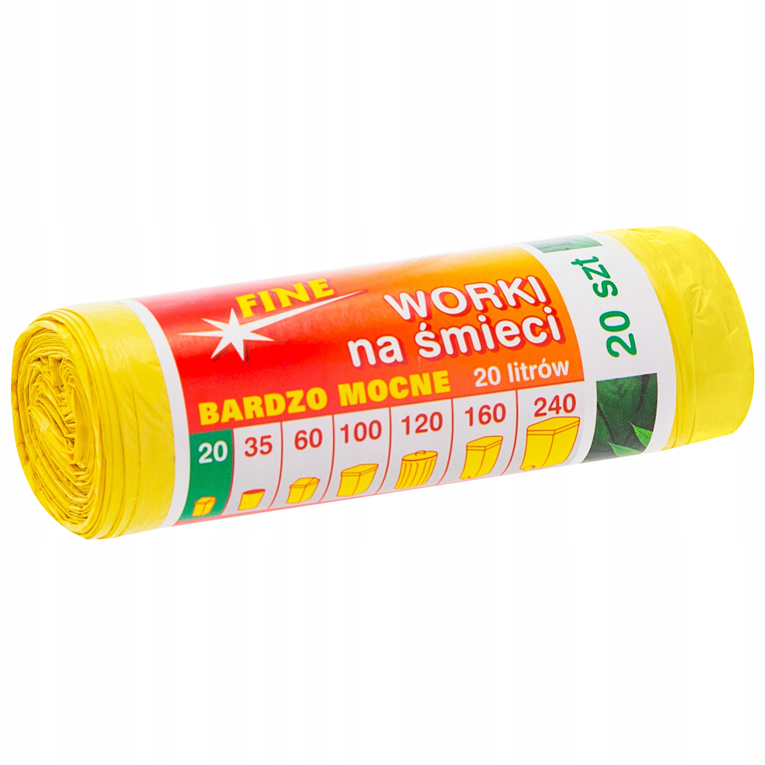 Worki na Śmieci 20L Mocne Żółte 20 SZT FINE 13684037471 - Allegro.pl Worki na Śmieci 20L Mocne Żółte 20 SZT FINE 13684037471 - Allegro.pl