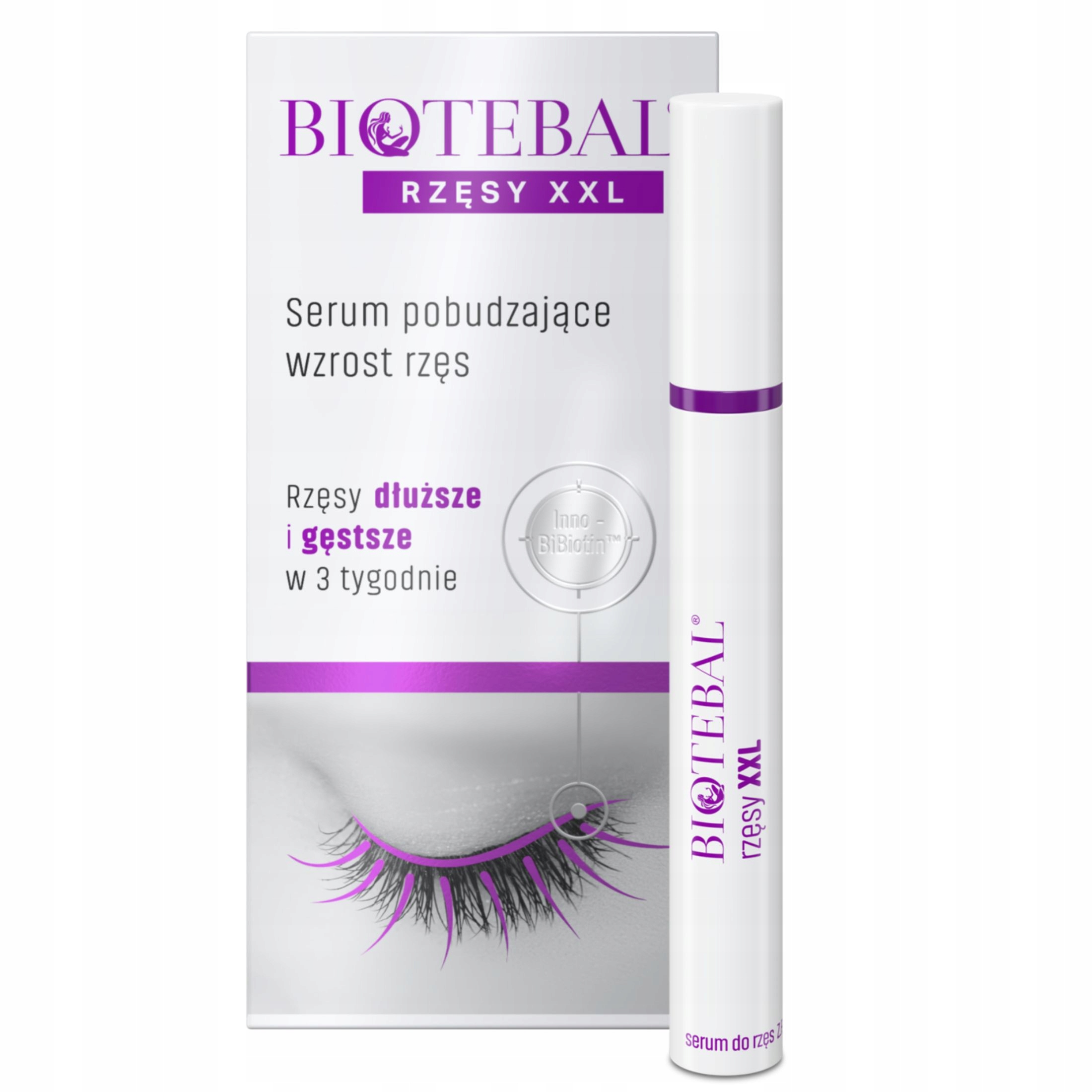 Biotebal rzęsy XXL serum z biotyna pobudzające wzrost rzęs 3 ml ...