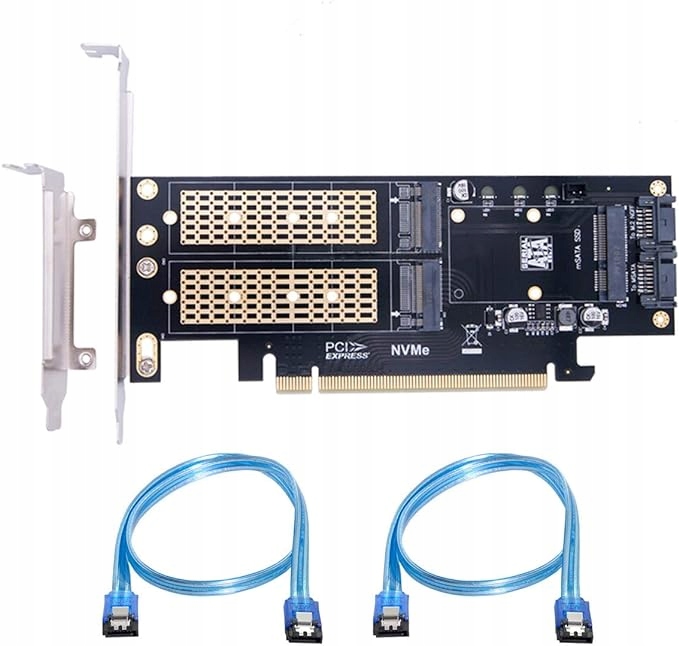 Adapter karty PCI Express PCI-E 3.0 do NGFF NVME MSATA M-Key B/M-key ...