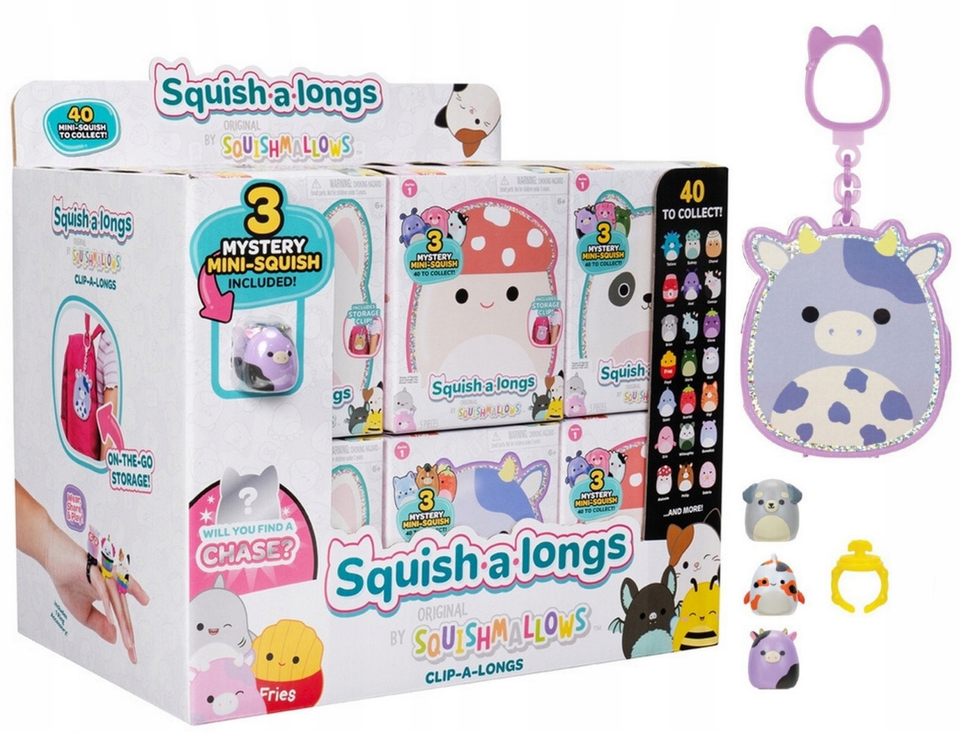 SQUISHMALLOWS figurki niespodzianki SQUISH A LONGS brelok MiniSquish ...