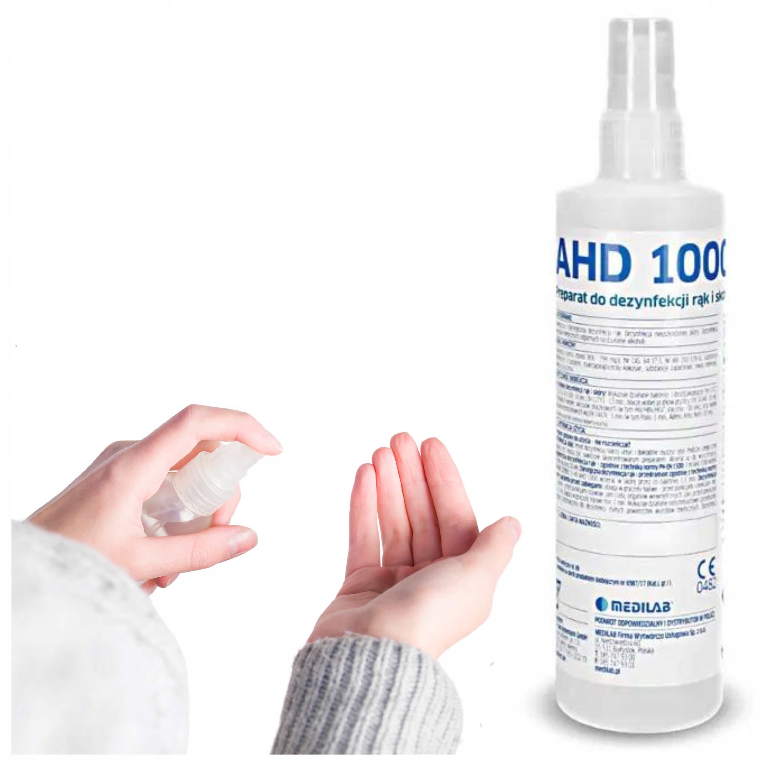 AHD 1000 PŁYN DO DEZYNFEKCJI RĄK I SKÓRY z atomizerem 250 ml MEDILAB ...