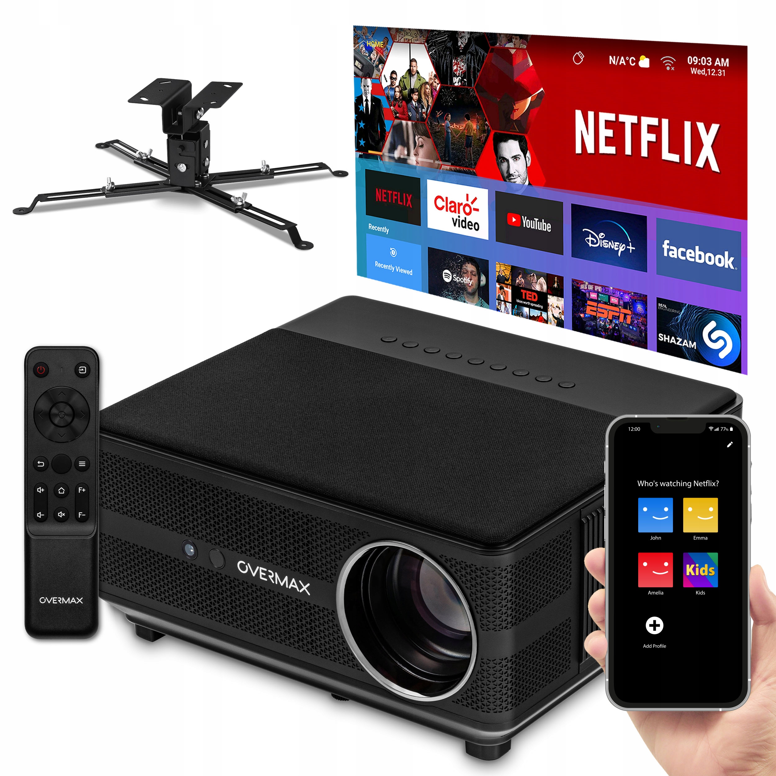 Projektor Overmax Multipic 6.1 LED Full HD Android BT WIFI - Sklep ...