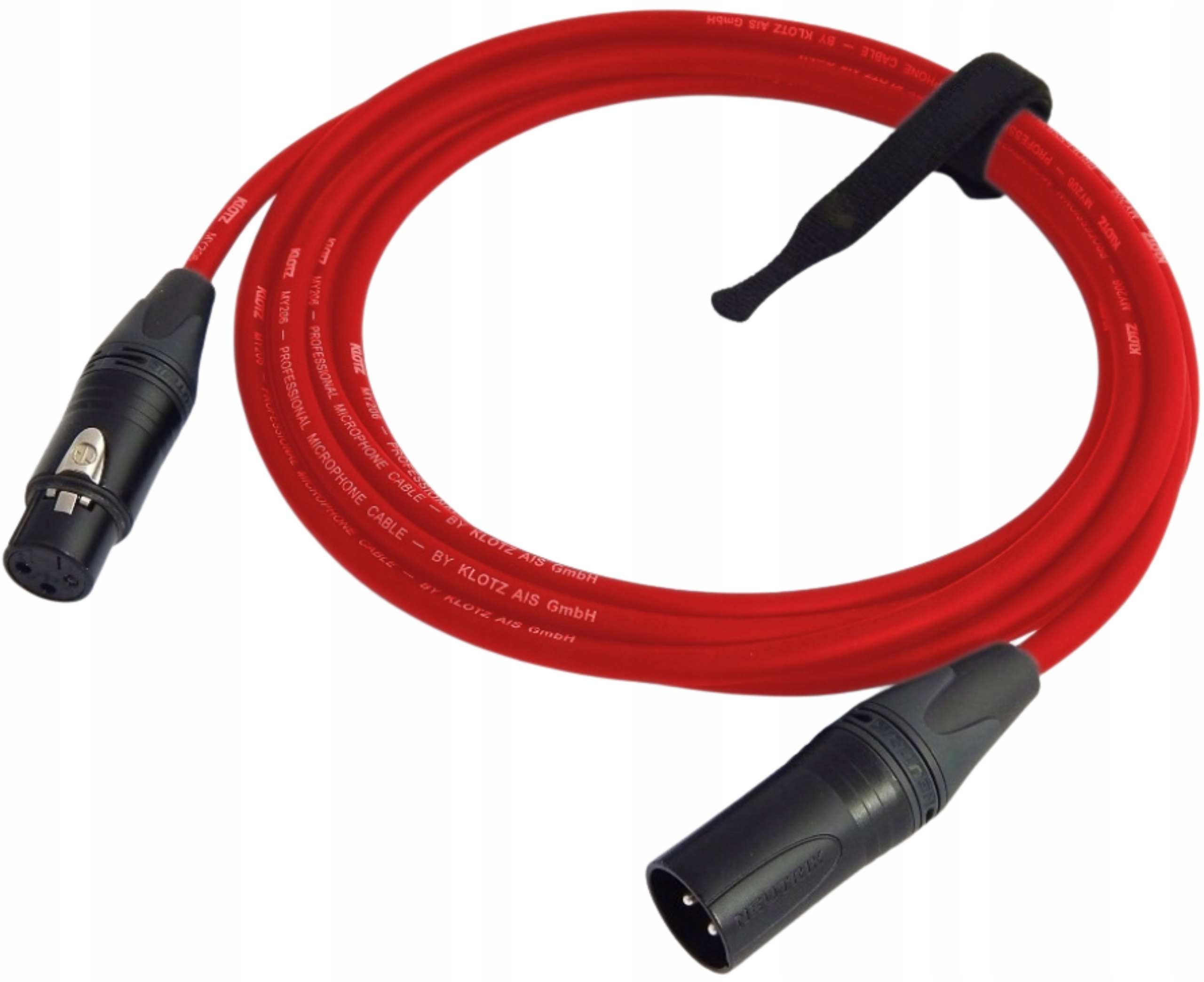 KABEL XLR KLOTZ ČERVENÝ MY206 MIKROFONNÍ KABEL XLR-XLR NEUTRIK 1 m za 427.00CZK - Allegro