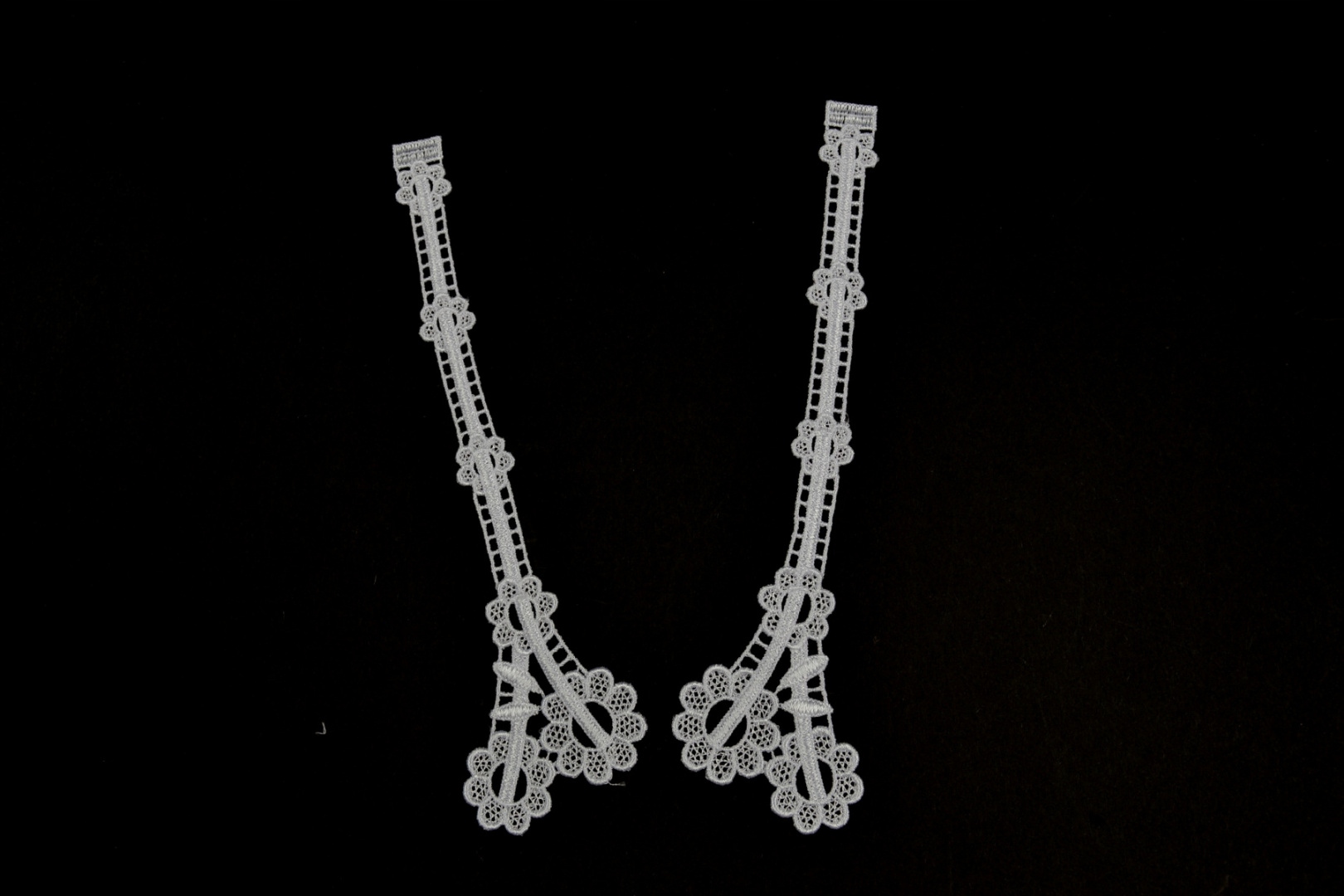 Fehér gipszcsipke applikációk párban, • Ár, Vélemények - Allegro