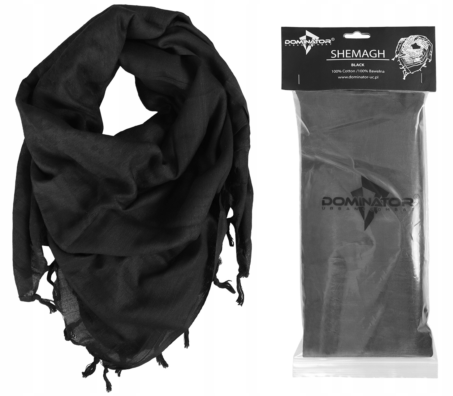 ARAFATKA CHUSTA KEFIJA SHEMAGH WOJSKOWA DOMINATOR 100X100 cm CZARNA ...