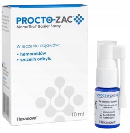 Spray Procto-Zac MemeThol Barrier na hemoroidy 10 ml • Cena, Opinie ...