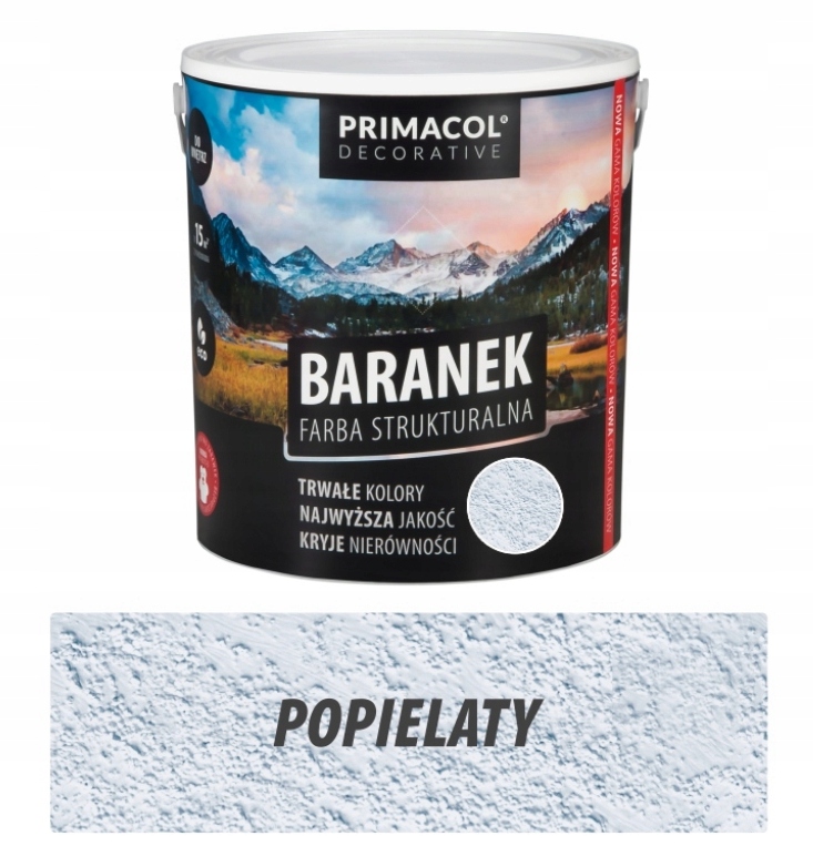 PRIMACOL FARBA STRUKTURALNA DEKORACYJNA "BARANEK" POPIELATY 5 L ...