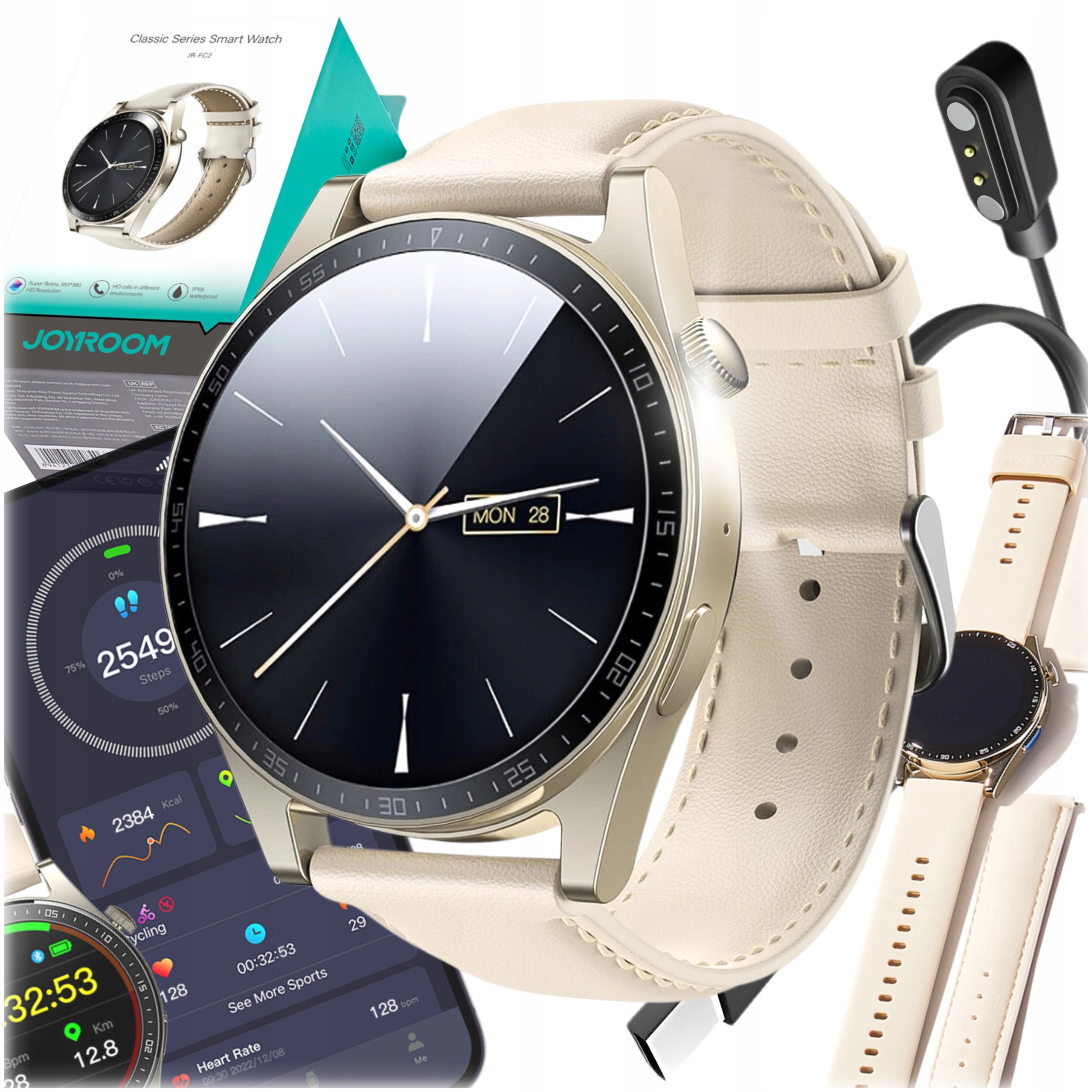 JOYROOM ZEGAREK SMARTWATCH DAMSKI ELEGANCKI ROZMOWY SMS POLSKIE MENU SPORT - Sklep, Opinie, Cena ...