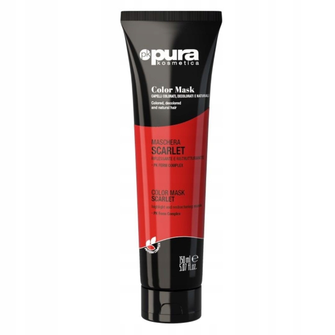 PURA COLOR MASK MASKA DO WLOSOW SCARLET 150ML (8021694081856) • Cena ...
