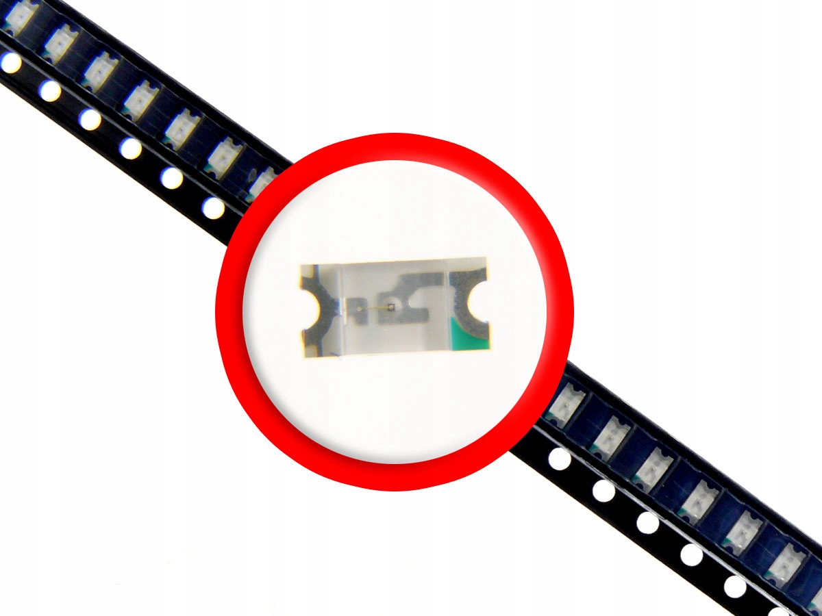10x LED SMD 1206 PLCC-2 20mA 622nm CZERWONA - Sklep, Opinie, Cena w Allegro