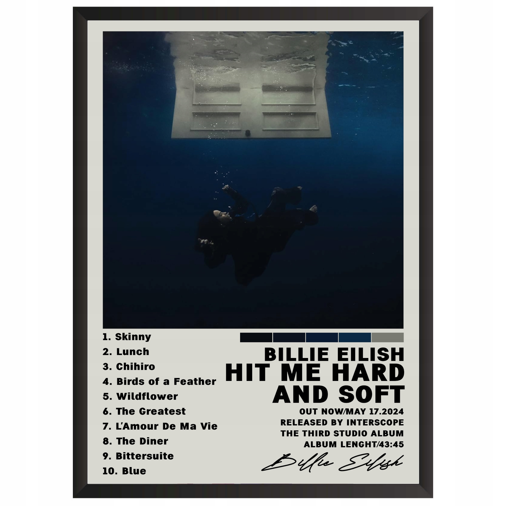 Billie Eilish Hit Me Hard And Soft Plagát Obraz s albumom v rámčeku ...