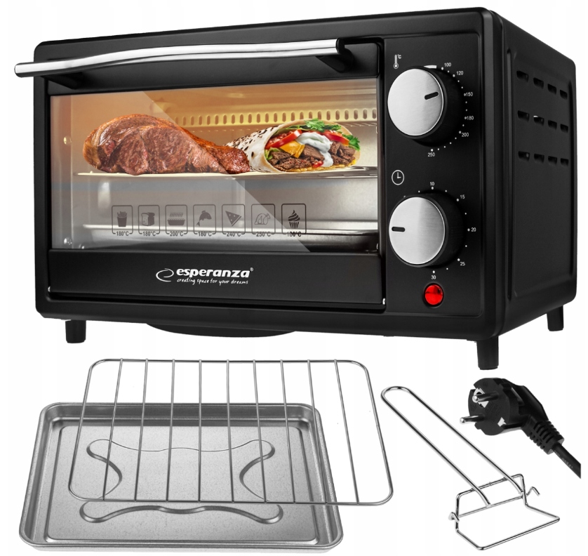 MINI elektrická TROUBA MALÝ VOLNĚ STOJÍCÍ PŘENOSNÝ GRIL 10L MINUTKA za ...