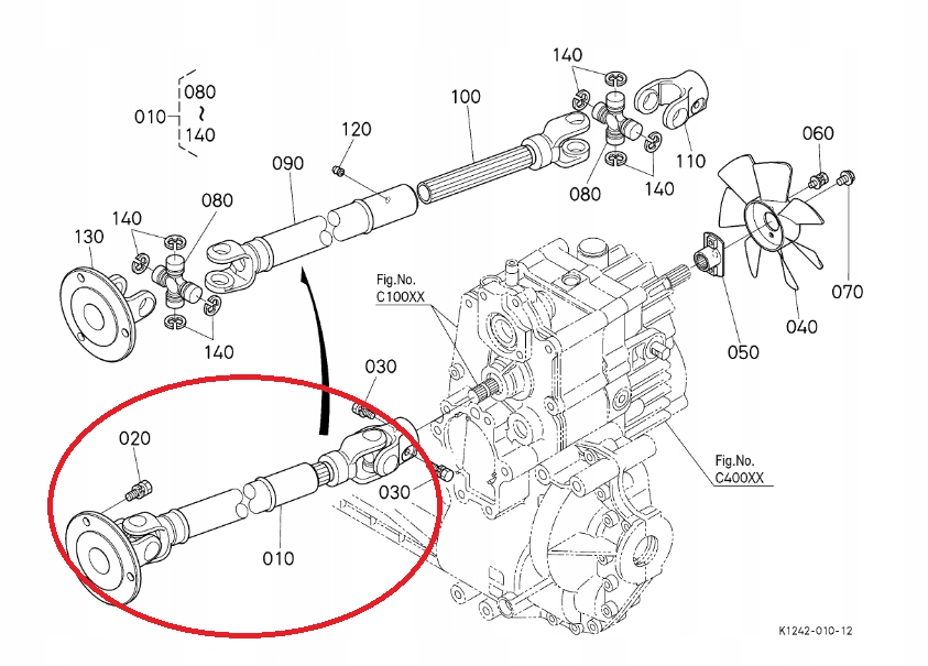 Wał Kubota GR1600 silnik K1253-13517 za 2600 zł z KRAKÓW - Allegro.pl ...