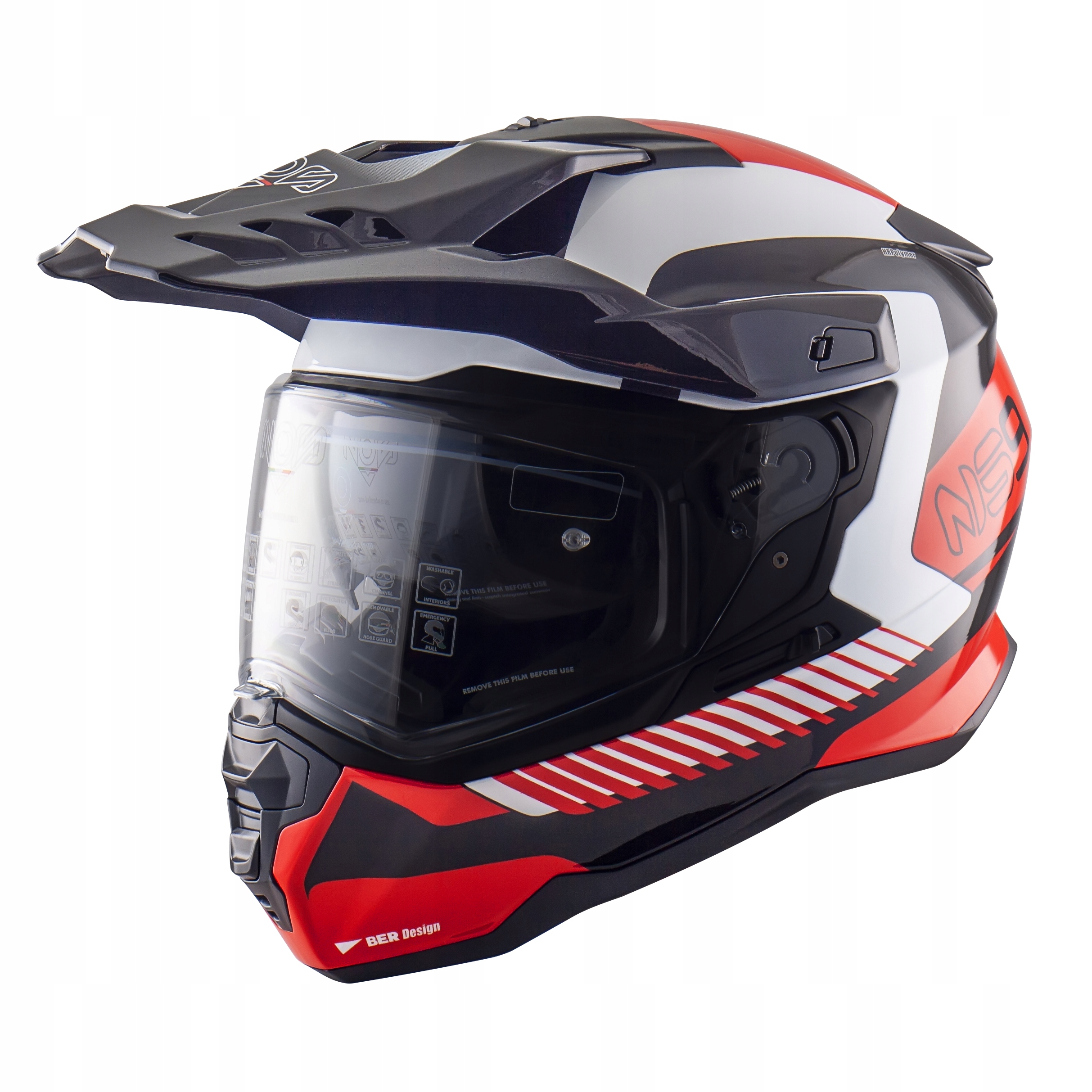 Kask ADV Enduro DualSport NOS NS-9 Mirage Red L 8052787298073 za 999 ...