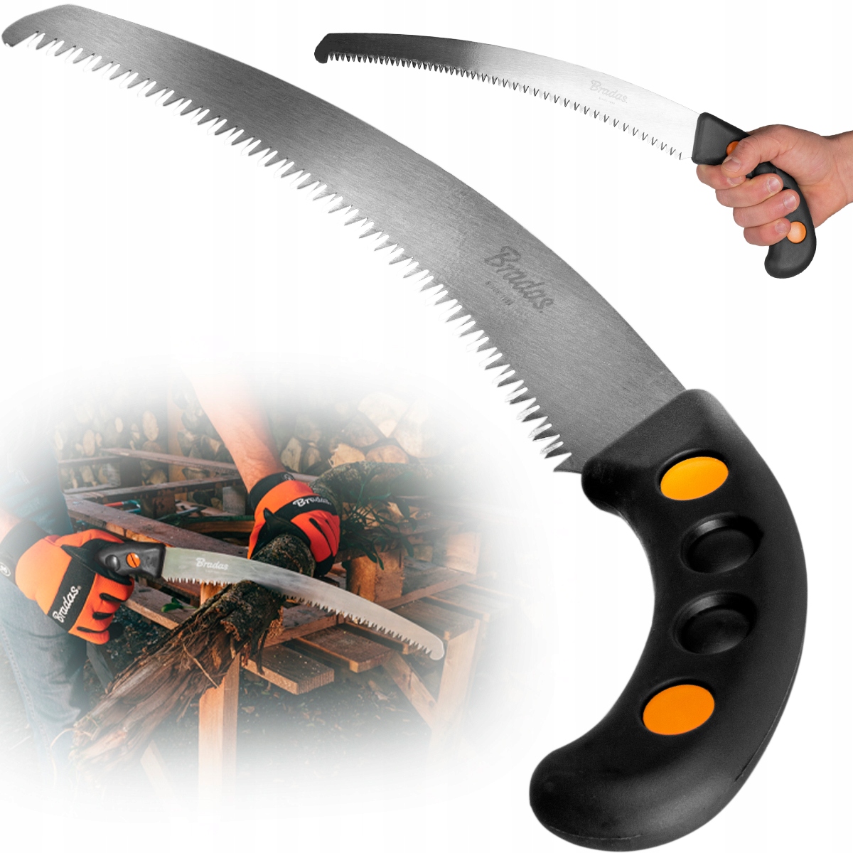 PIŁA PIŁKA RĘCZNA DO CIĘCIA DREWNA DRZEWA OSTRA (5907544440765) • Cena ...