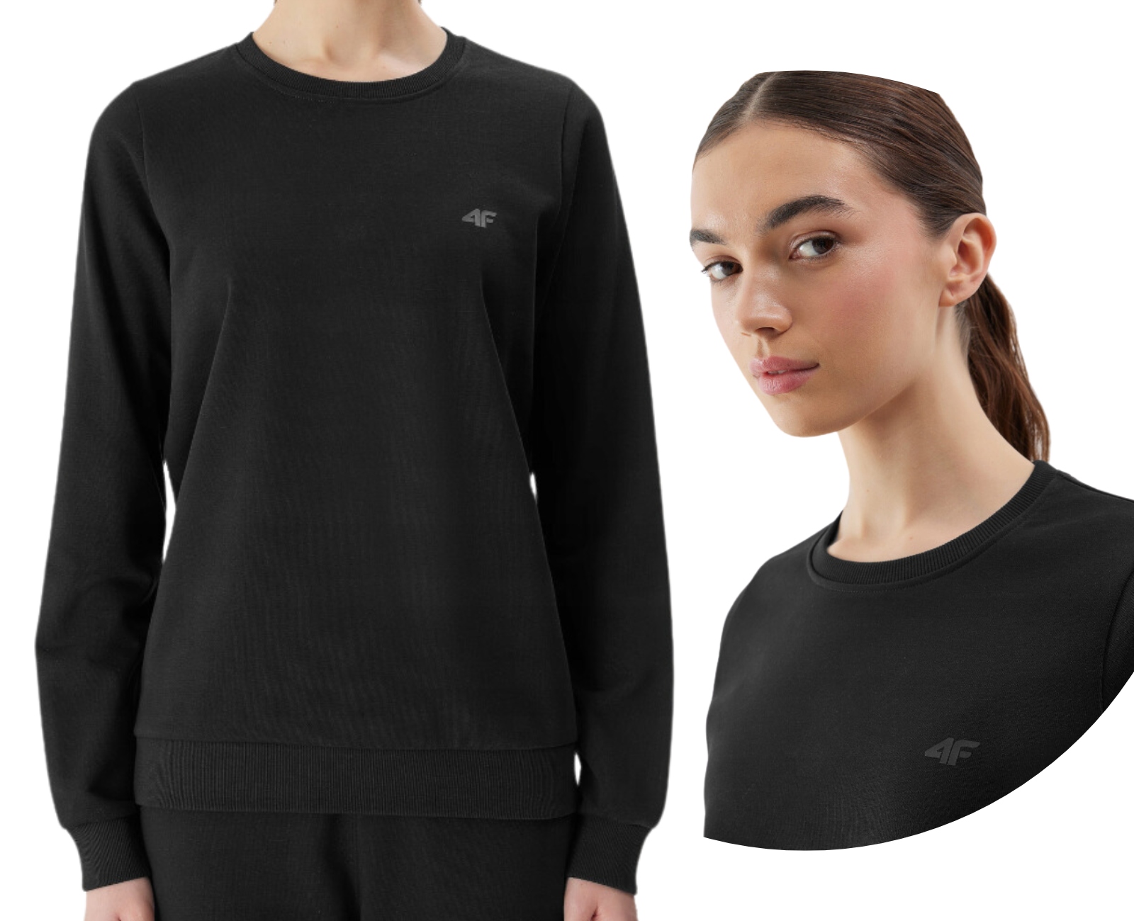 BLUZA 4F DAMSKA DRESOWA NIEROZPINANA BEZ KAPTURA - CZARNA r. XL 15401607327 - Allegro.pl