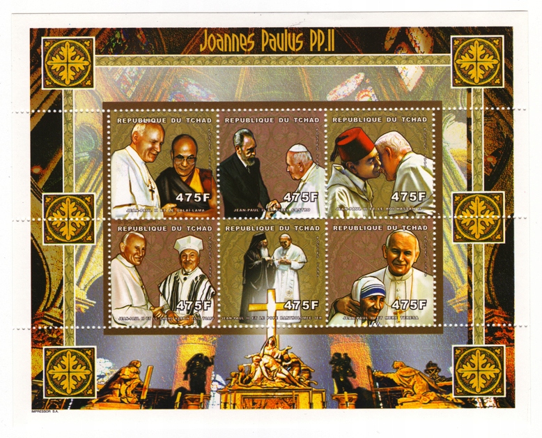 PÁPEŽ JAN PAVOL II ČAD 1999 ROK za 14.09EUR - Allegro