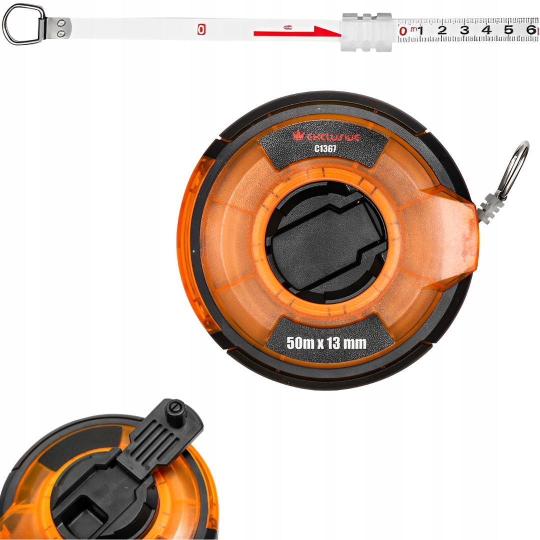 TAŚMA MIERNICZA MIARA ZWIJANA MIARKA METRÓWKA DŁUGOŚĆ 50 m FI 13 mm STALOWA (5906741613675 ...