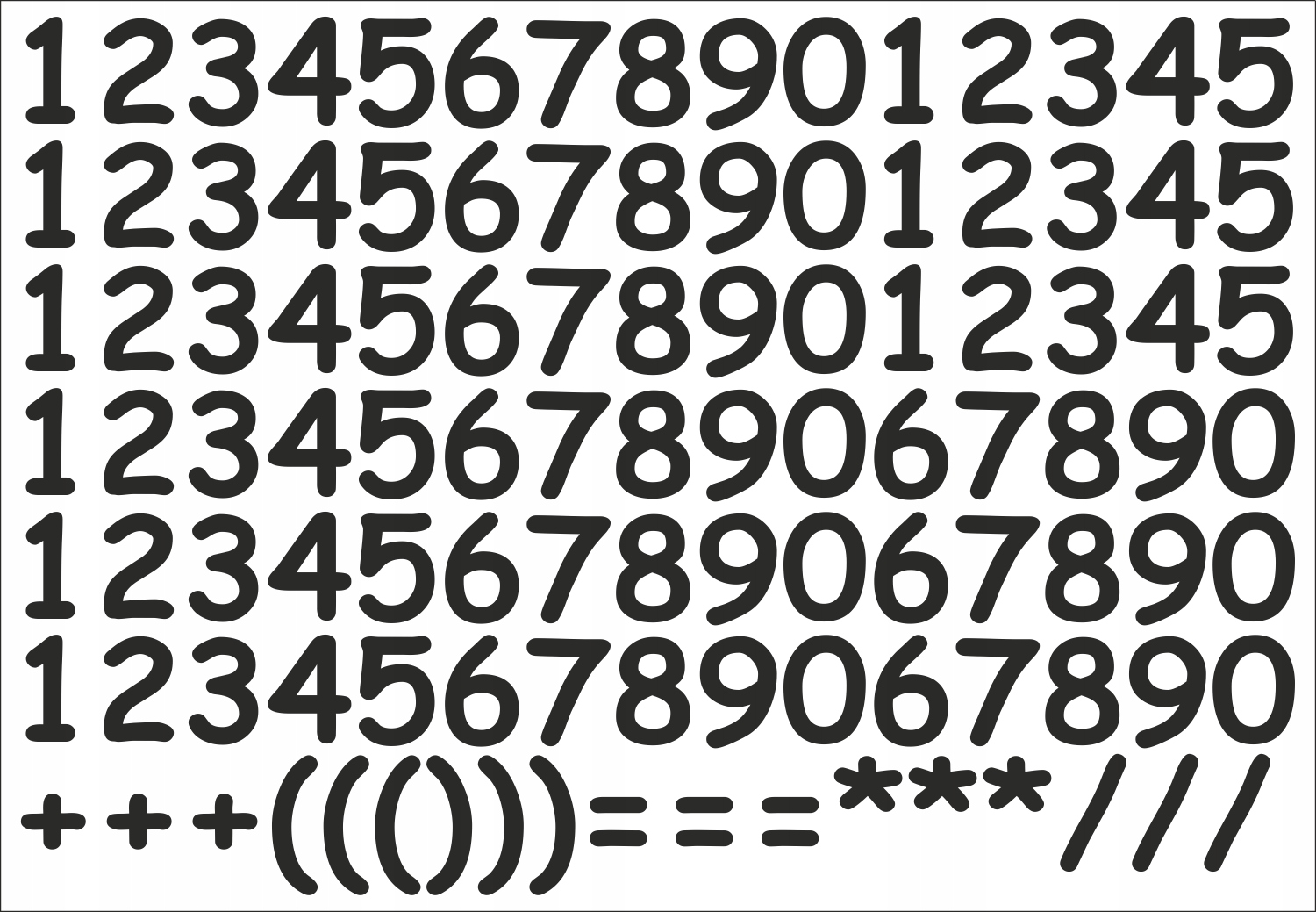 CYFRY SAMOPRZYLEPNE naklejki arkusz 2 cm (5903900737029) • Cena, Opinie ...