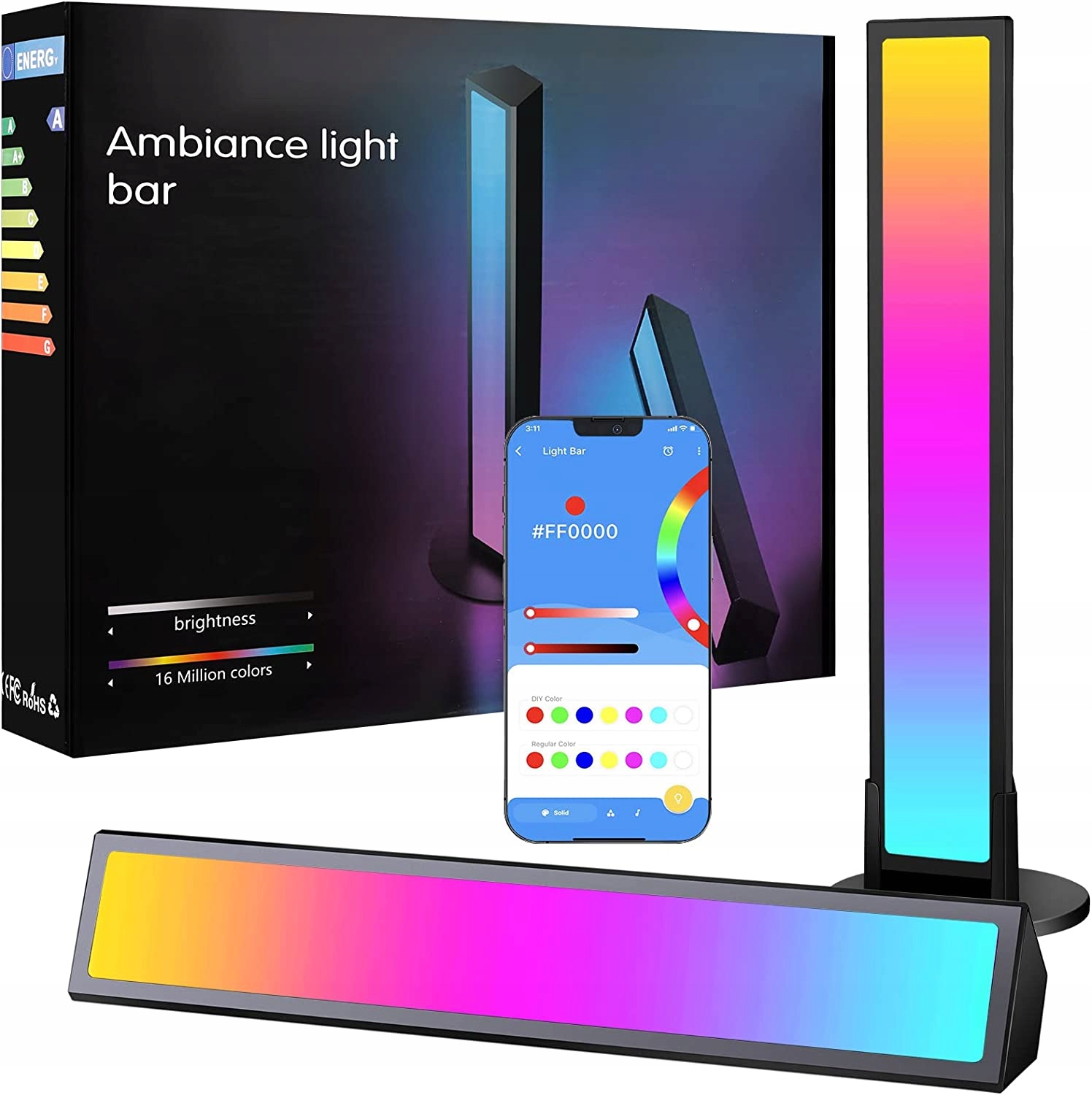 PASKI ŚWIETLNE OŚWIETLENIE LED RGB RÓŻNE TRYBY • Cena, Opinie - Allegro