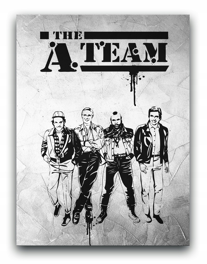 Plakat A-TEAM Hannibal Smith Bużka Murdock mr T B.A. Baracus obraz na ...