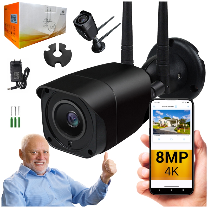 KAMERA ZEWNĘTRZNA IP WIFI AP 4K 8MP UHD SIM 4G - Sklep, Opinie, Cena w ...