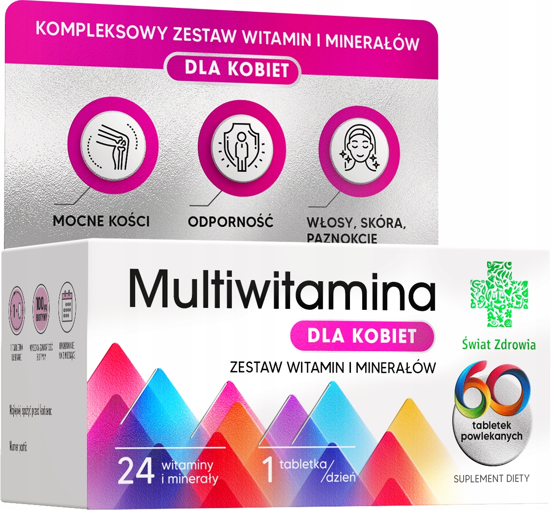 MULTIWITAMINA DLA KOBIET 60 TABLETEK ZESTAW WITAMIN I MINERAŁÓW X ...