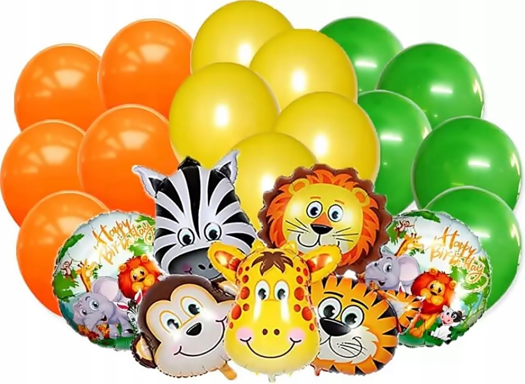 BALONY URODZINY ZWIERZĄTKA ZOO ZWIERZĘTA SAFARI 13673262187 - Allegro.pl
