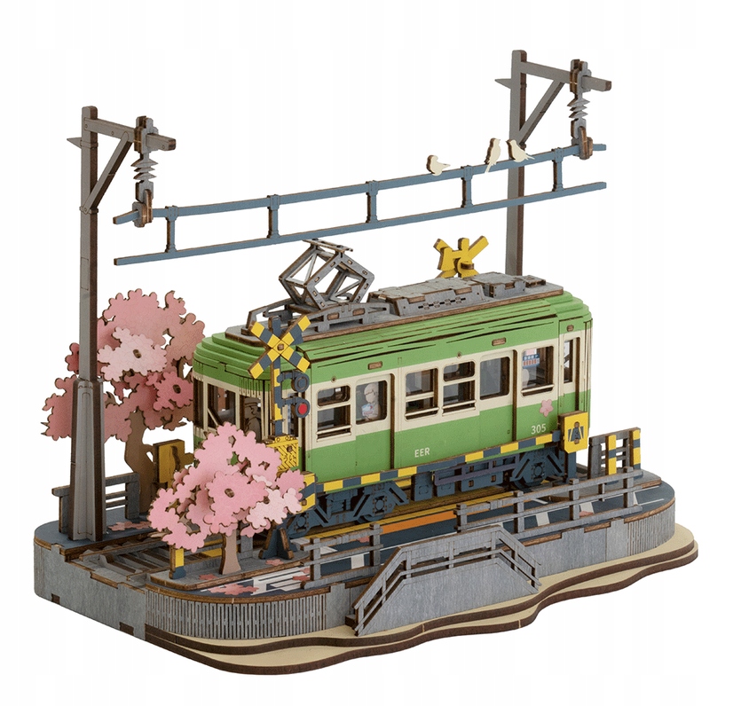 ROBOTIME Składany ozdobny Model Tramwaj 3D Sakura Journey DIY (6946785119541) • Cena, Opinie ...