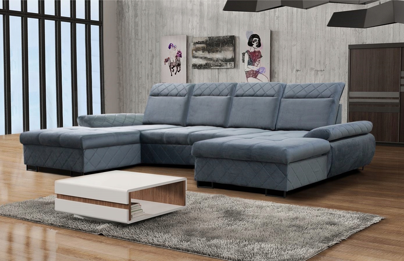 DUŻY NAROŻNIK HOLLI IV DO SALONU W U 348X176 • Cena, Opinie • Narożniki ...