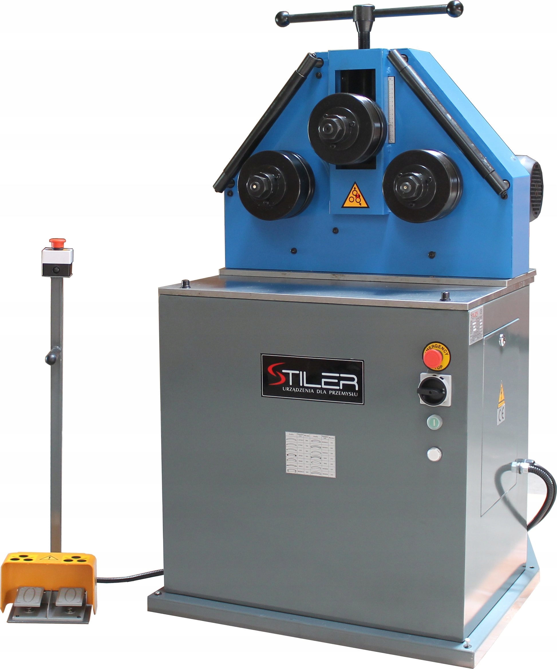 MOCNA GIĘTARKA ROLKOWA ELEKTRYCZNA DO RUR I PROFILI RBM40 PION POZIOM ...