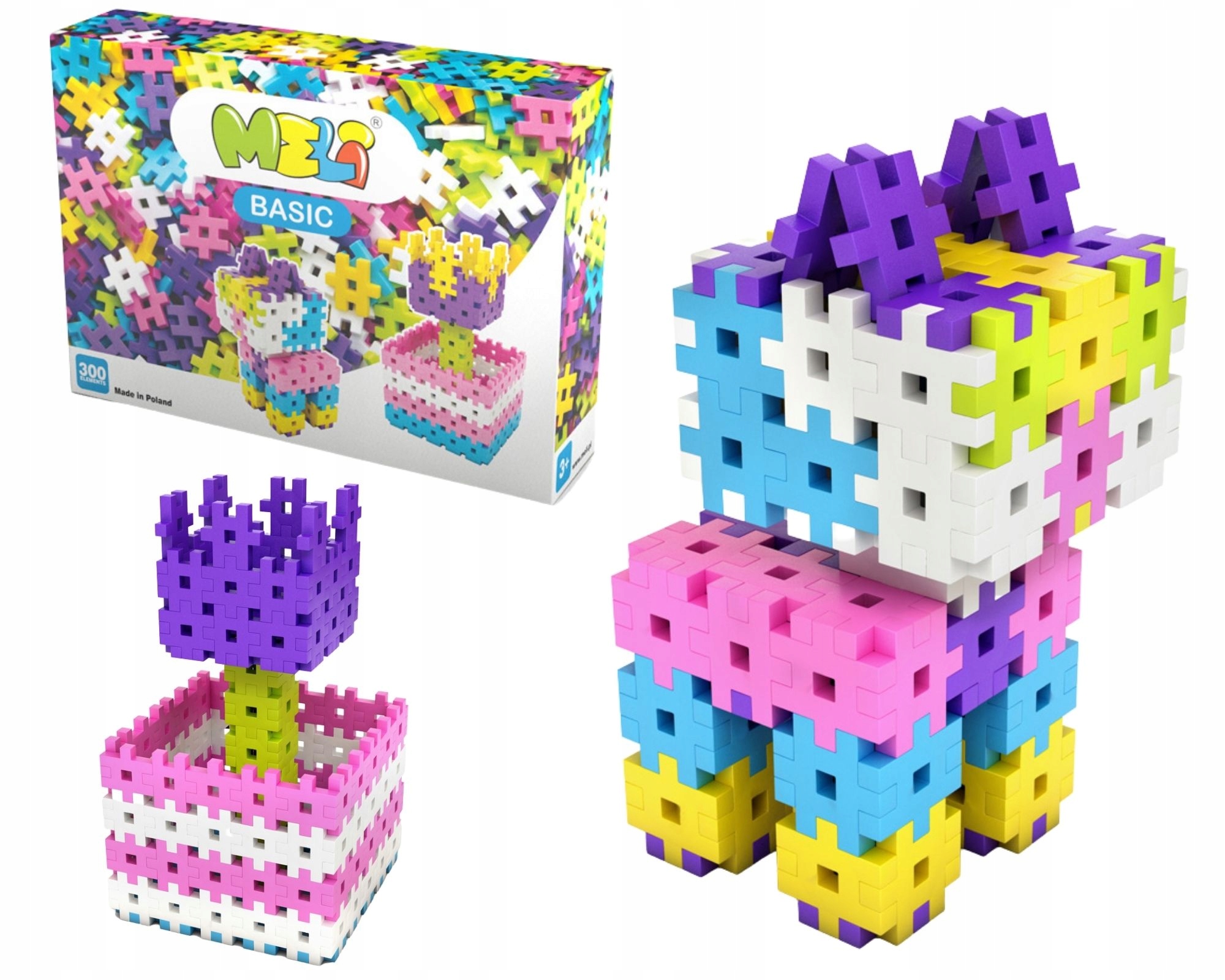 Klocki Wafle Basic 300 Elementów Pink 3+ Meli 50025 (5902431290041 ...