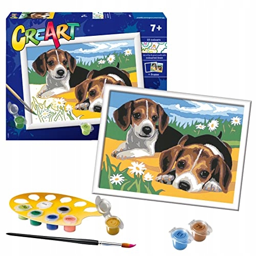 Ravensburger CreArt Jack Russell Puppy Paint By Numbers Kits for ...