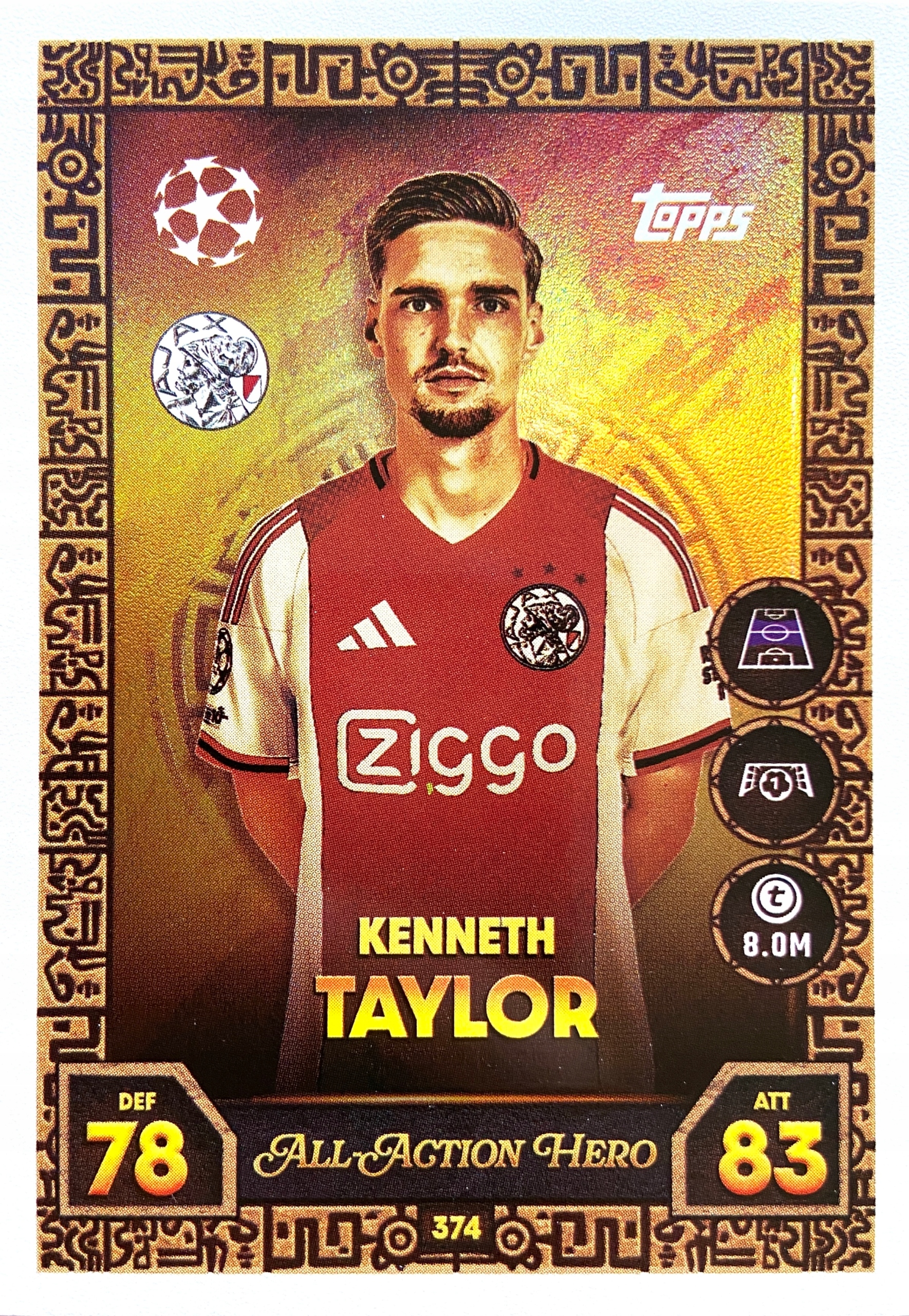 MATCH TACTAX UCL 2025/26 2026 ALL-ACTION HERO 374 KENNETH TAYLOR AJAX, • Ár, Vélemények - Allegro