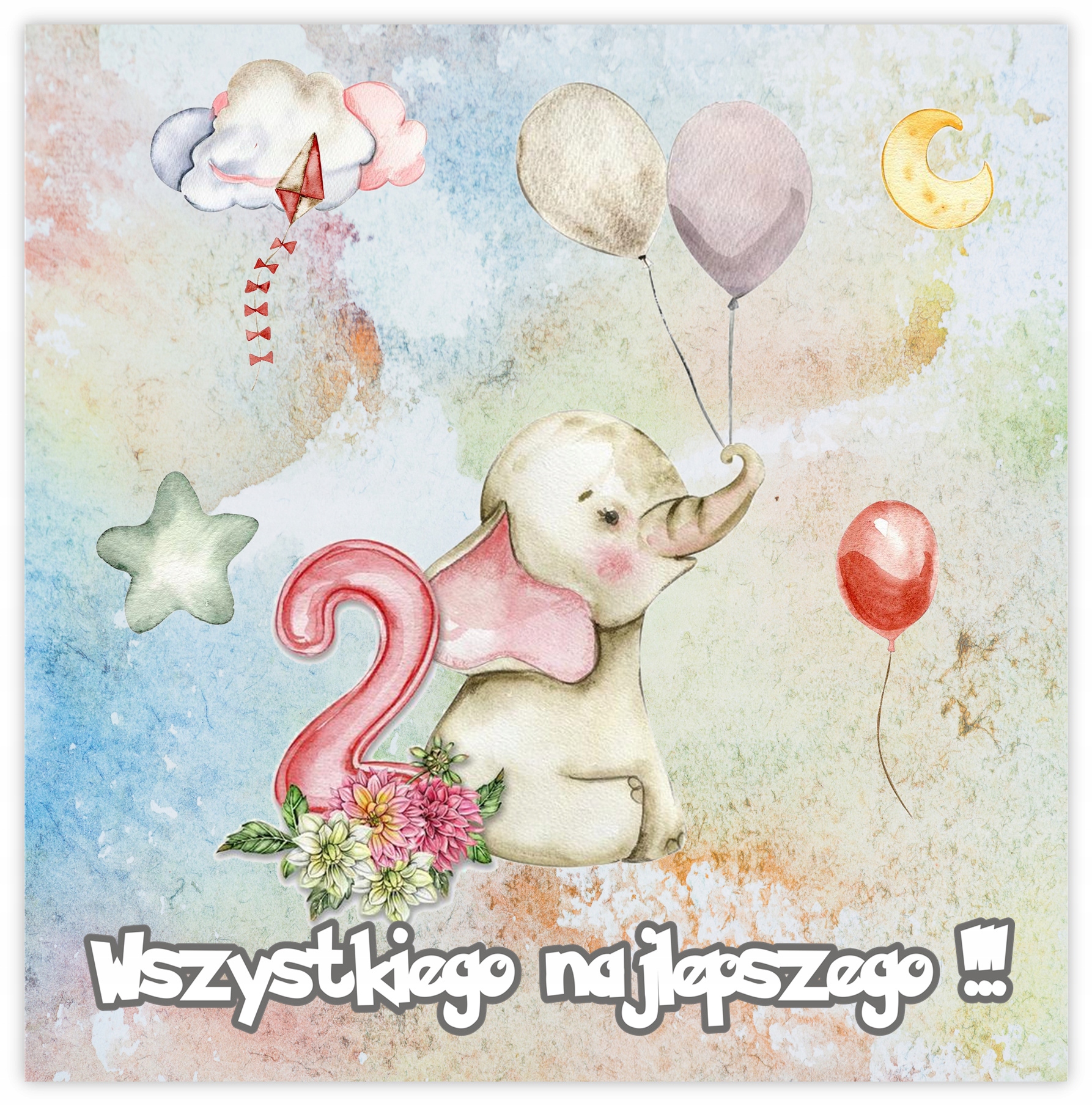 Kartki Urodzinowe na 2 Lata - Niska cena na Allegro