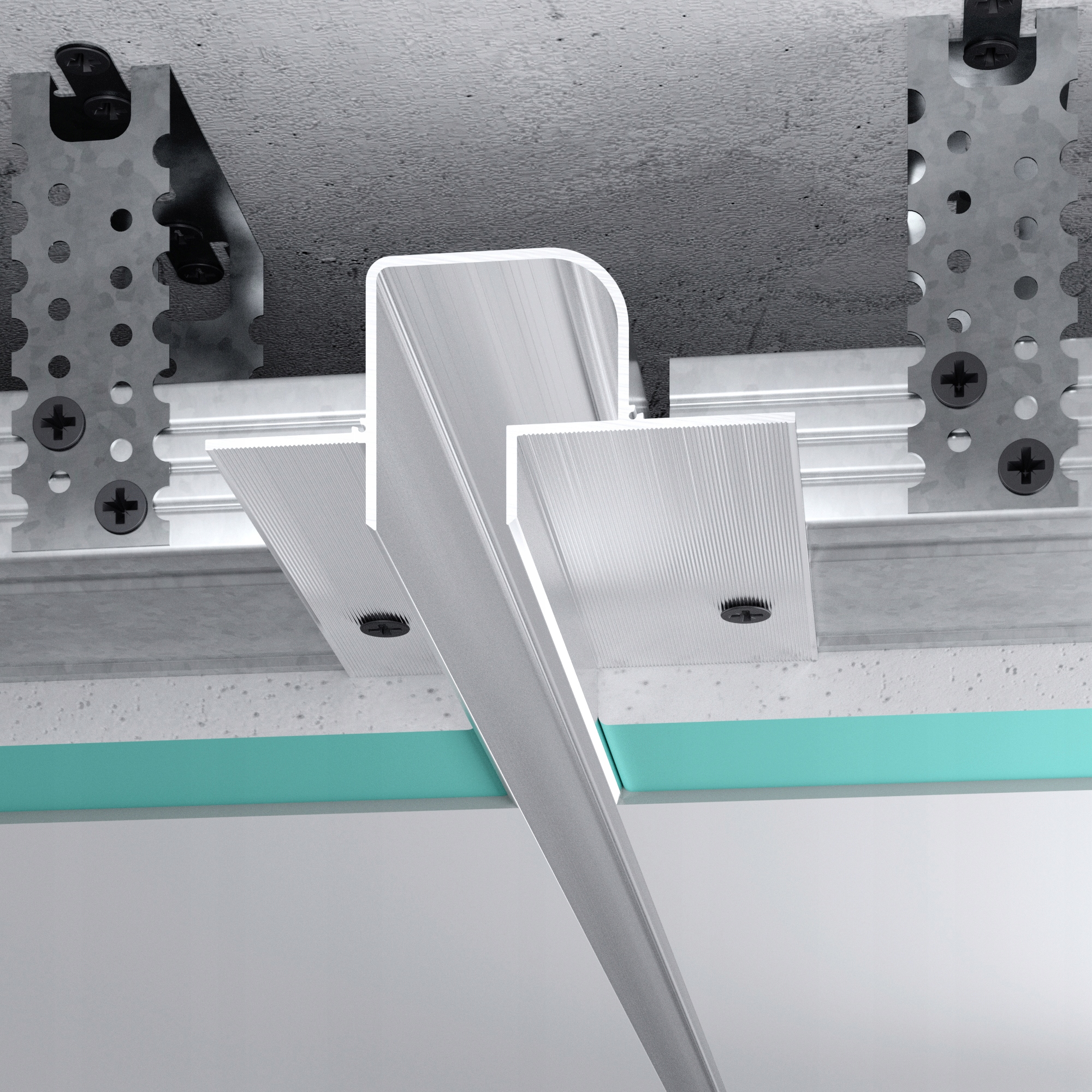 Profil do oświetlenia szczelinowego 20 mm pod LED Oddzielający 3 m. (F2 ...