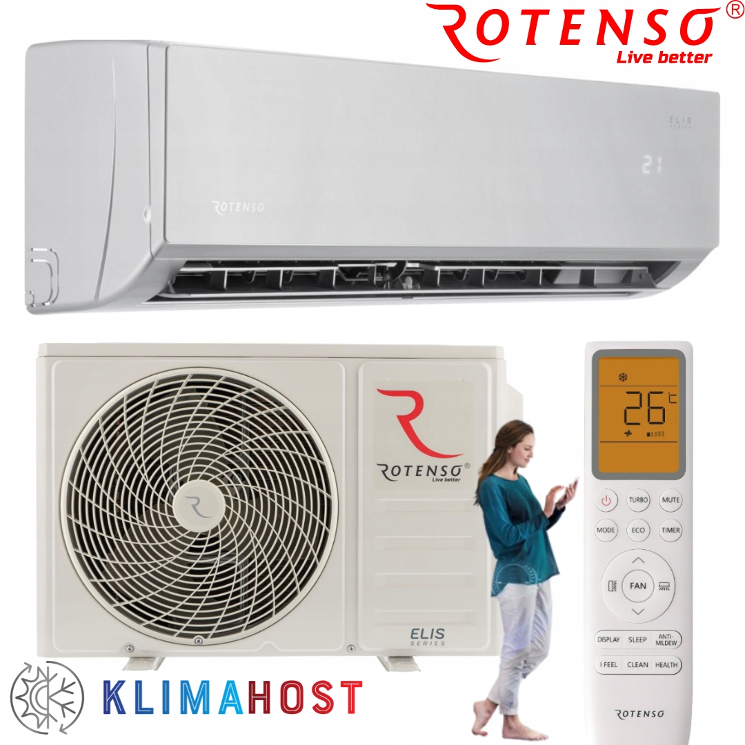 Klimatyzator ROTENSO ELIS 2,6kW 2.6kW seria X WiFi silver srebrny ...